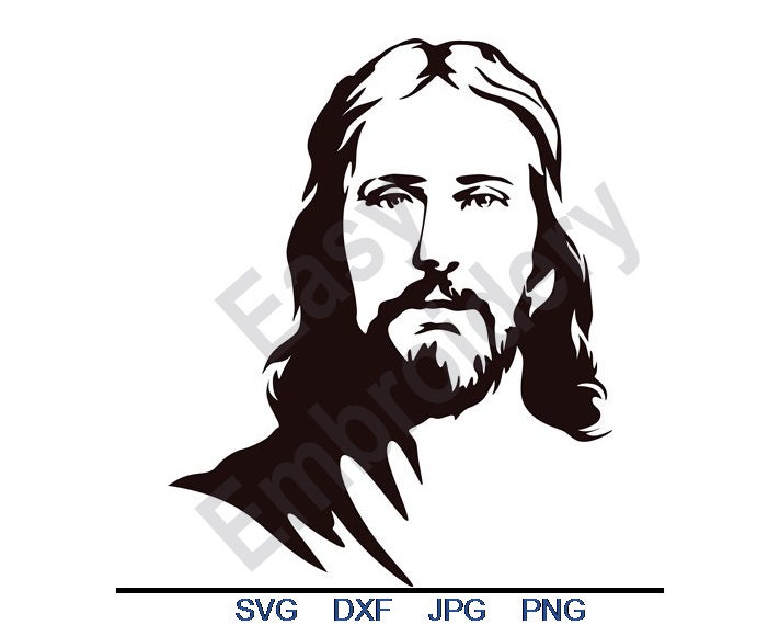 Digital Jesus SVG dxf png clipart vector cricut cut cutting cnc Drawing ...