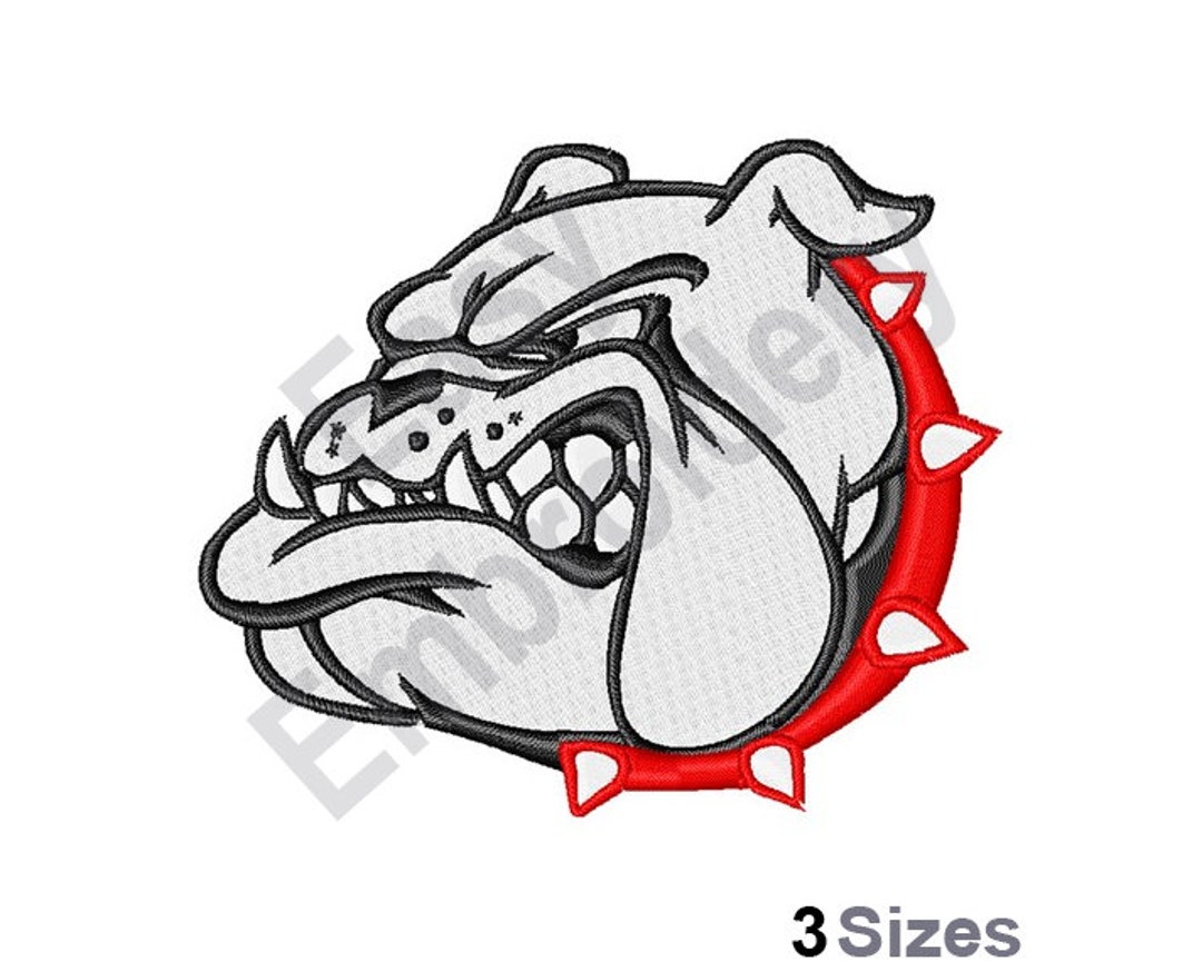 Bulldog Head - Machine Embroidery Design - Etsy