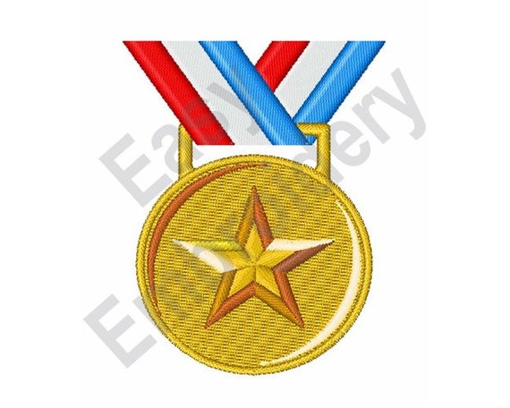 Medal Machine Embroidery Design | Etsy