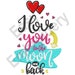 I Love You - Machine Embroidery Design - Etsy