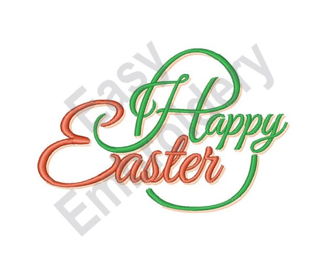 Happy Easter - Machine Embroidery Design - Etsy