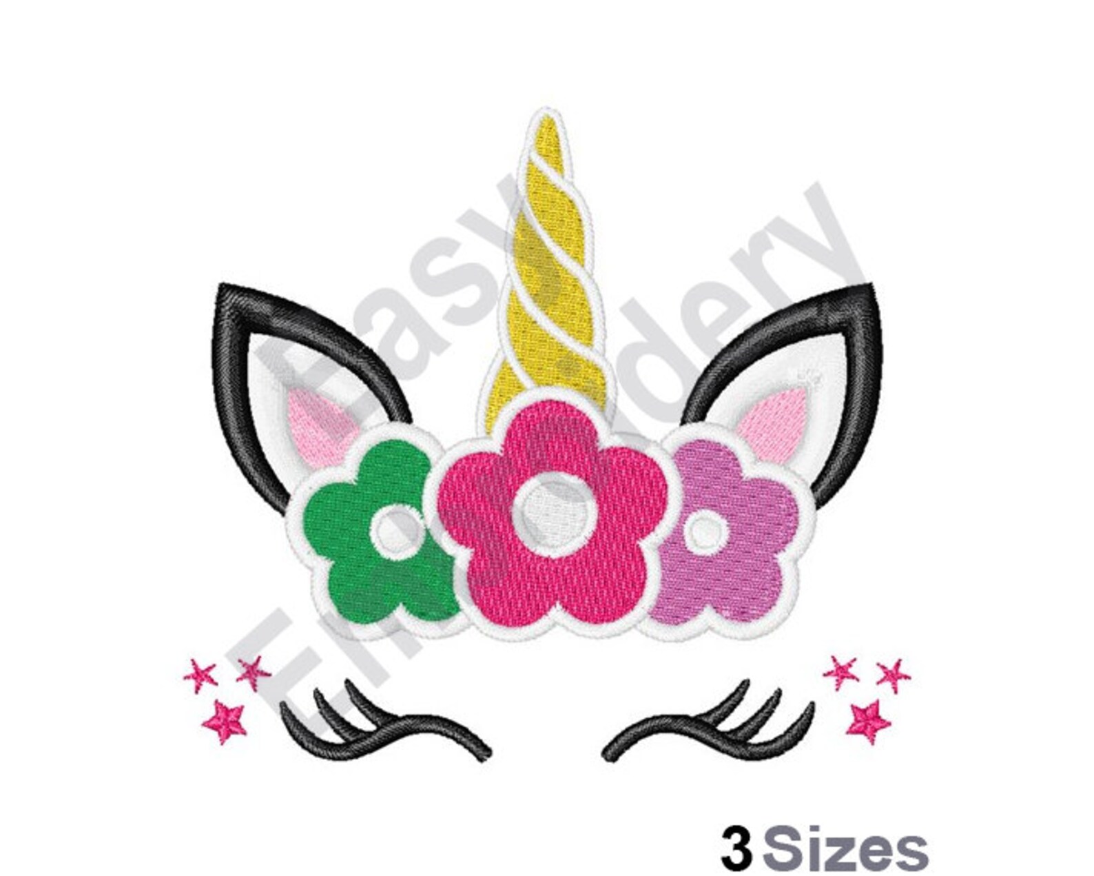 Unicorn Head Machine Embroidery Design - Etsy