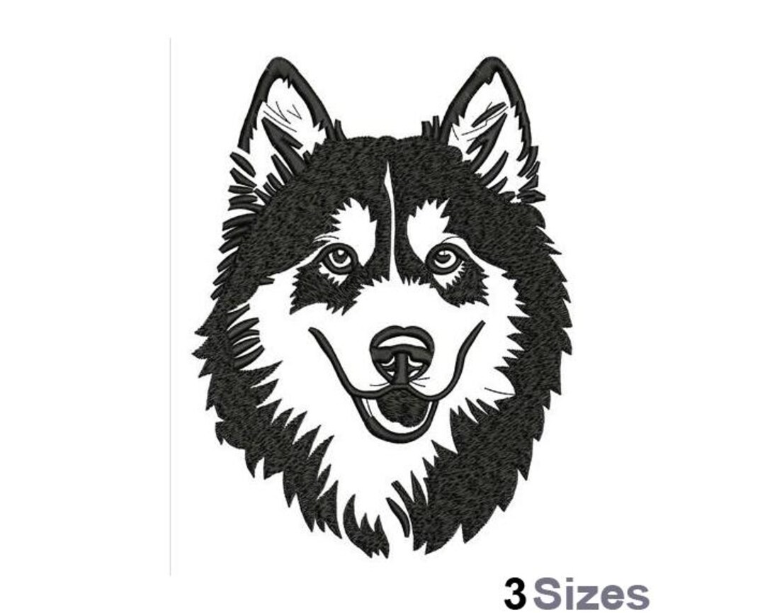 Siberian Husky - Machine Embroidery Design - 3 Sizes - Etsy