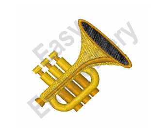 Trumpet Machine Embroidery Design Brass Instrument - Etsy