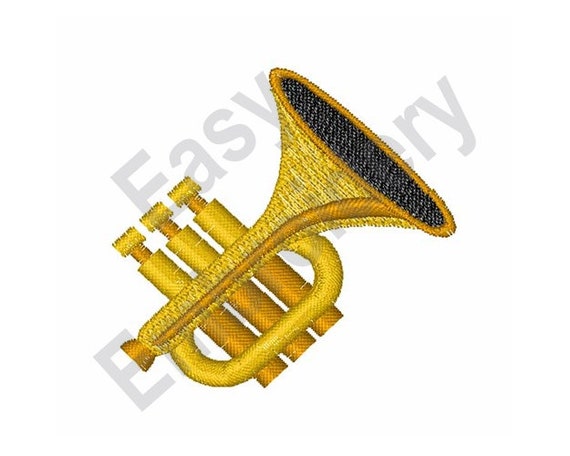 Trumpet Machine Embroidery Design | Etsy