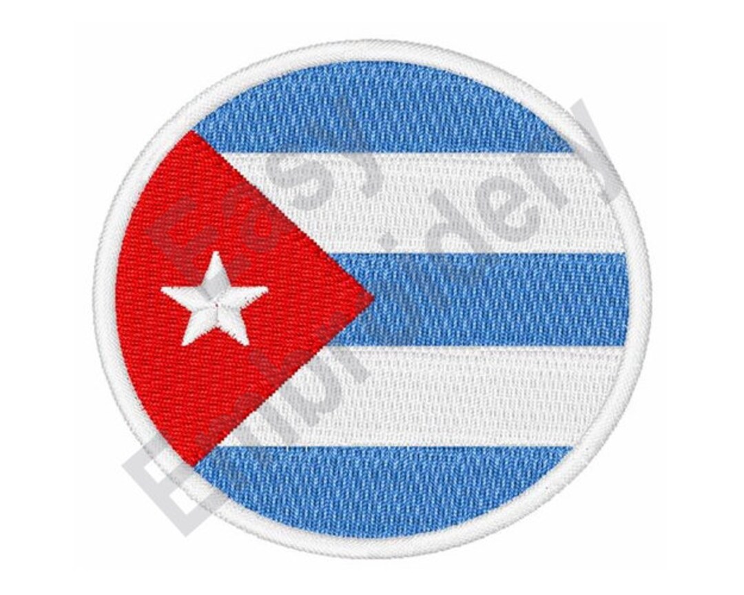 Cuba Flag - Machine Embroidery Design - Etsy