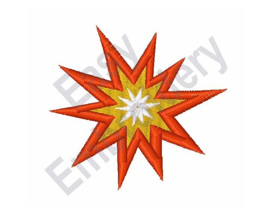 Explosion Machine Embroidery Design - Etsy