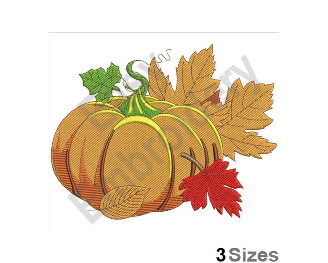 Pumpkin - Machine Embroidery Design - Etsy