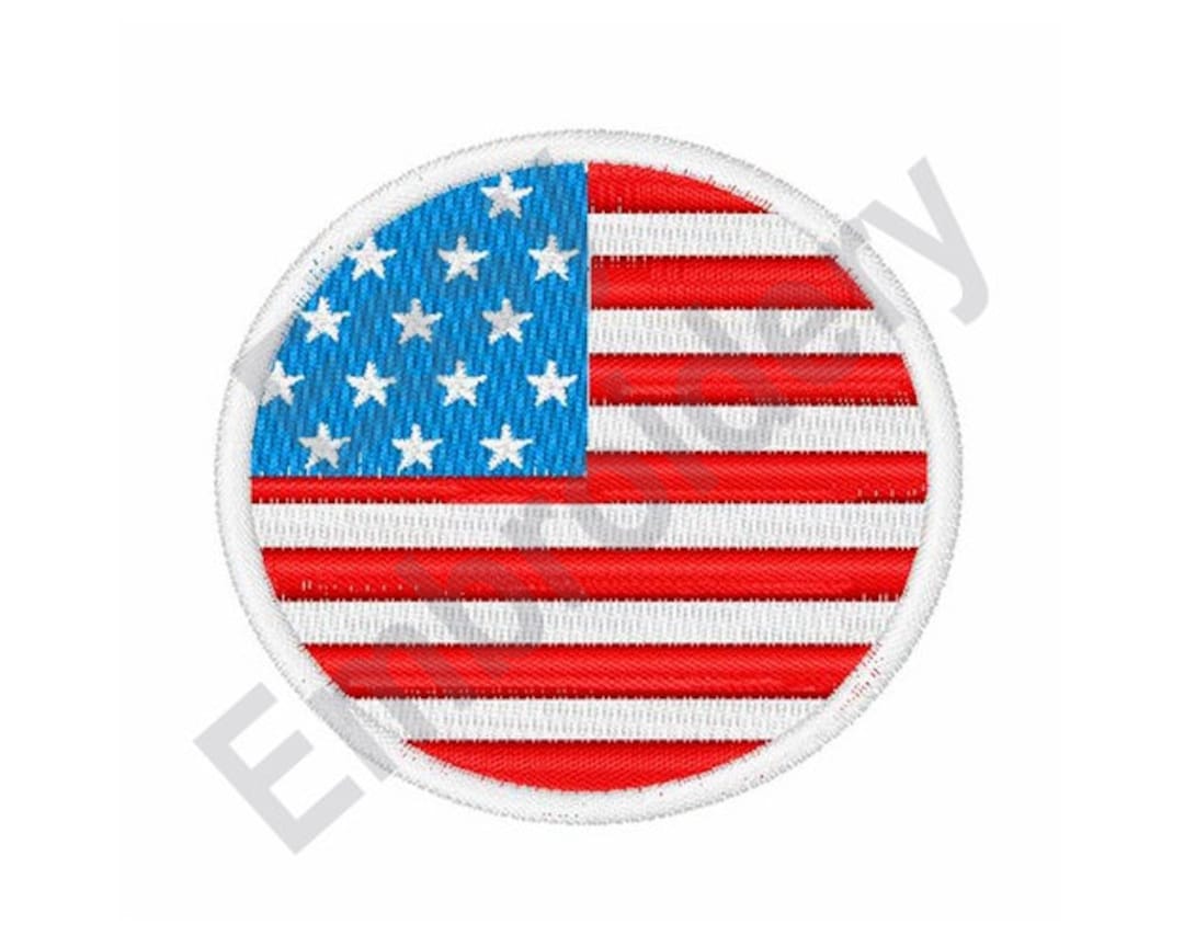 USA Flag - Machine Embroidery Design - Etsy