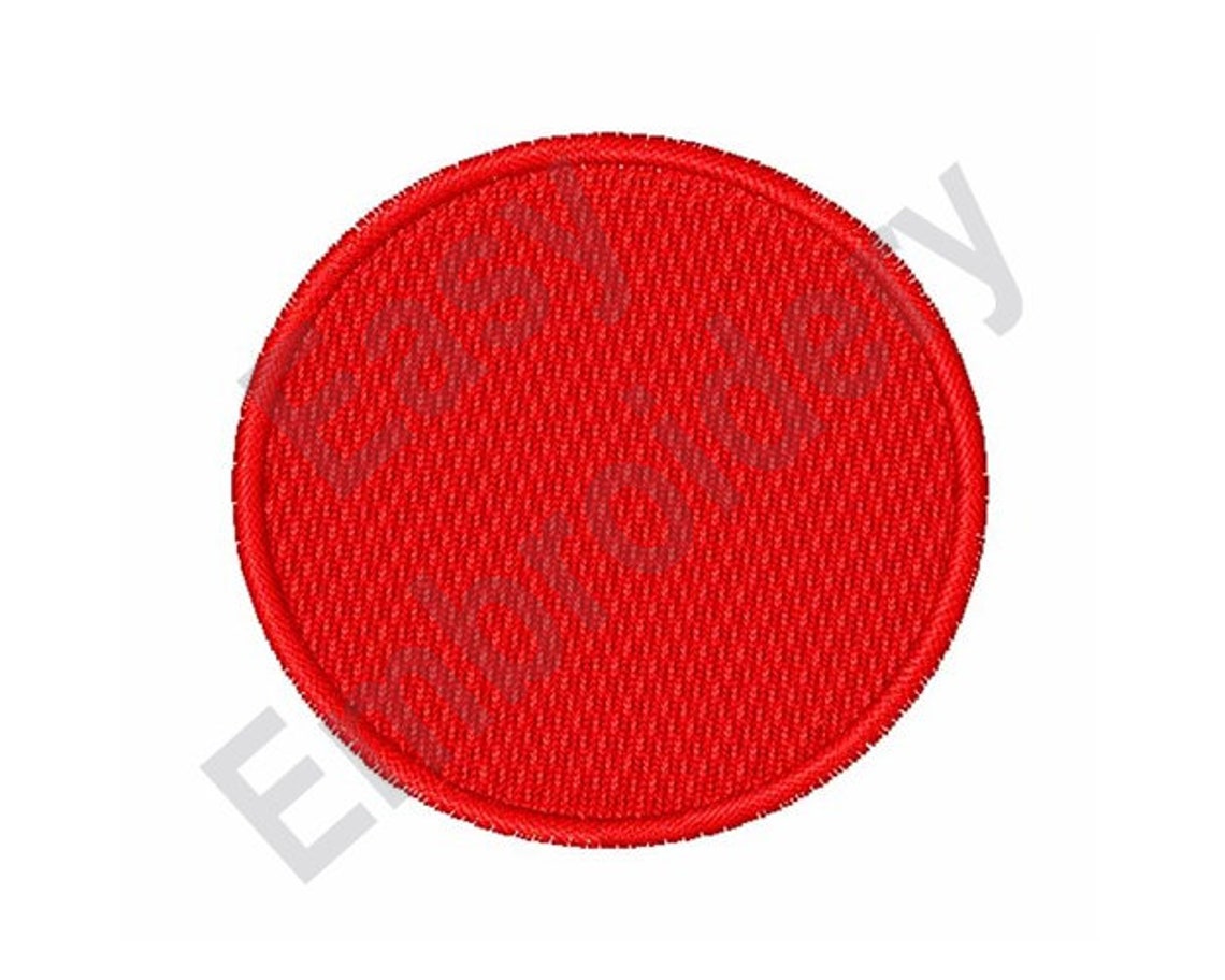 Red Circle Machine Embroidery Design - Etsy