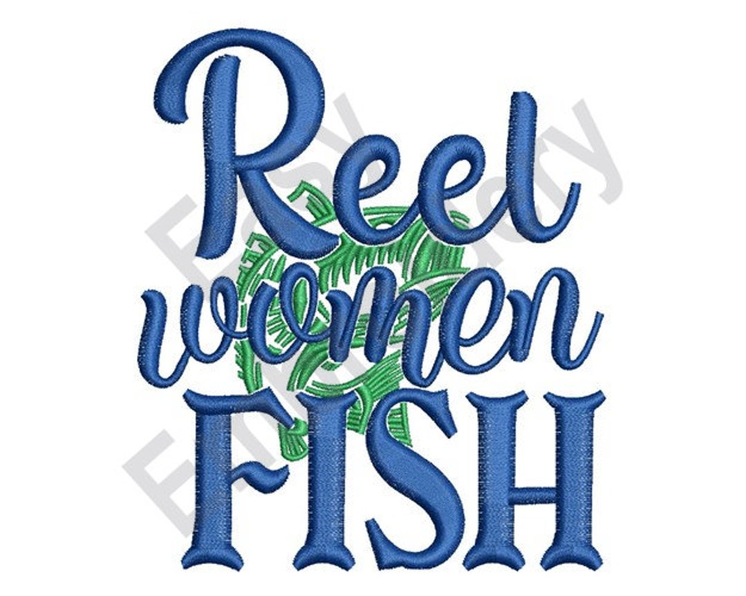 Reel Women Fish - Machine Embroidery Design - Etsy