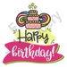 Happy Birthday Machine Embroidery Design - Etsy