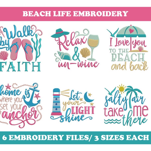 Sea Life Embroidery - Etsy