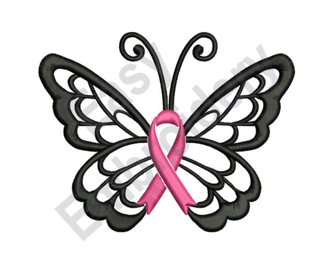 Breast Cancer Butterfly - Machine Embroidery Design, Cancer Awareness ...