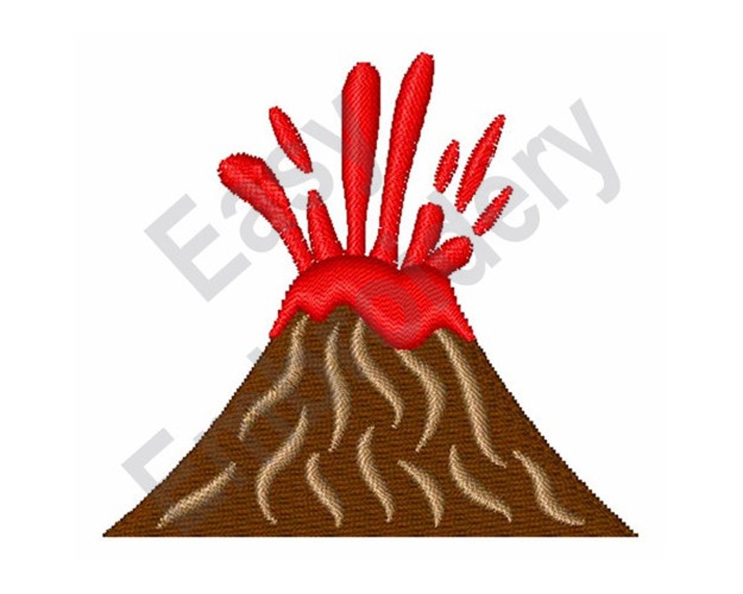 Volcano - Machine Embroidery Design - Etsy