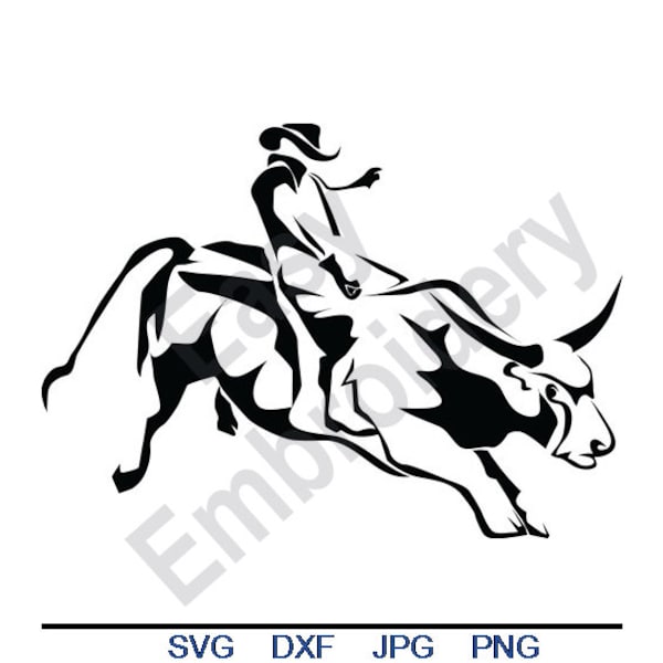 Bull Rider Svg - Etsy