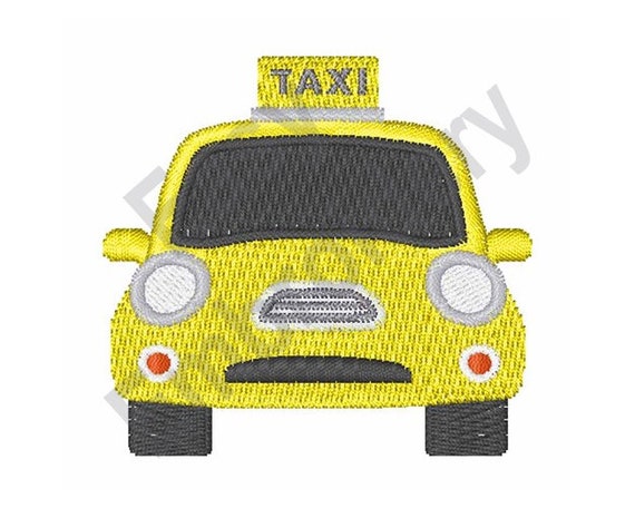 Taxi Machine Embroidery Design | Etsy
