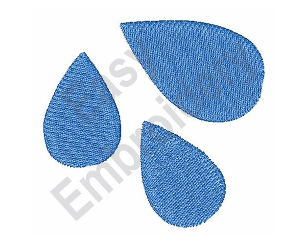 Rain Drops - Machine Embroidery Design - Etsy