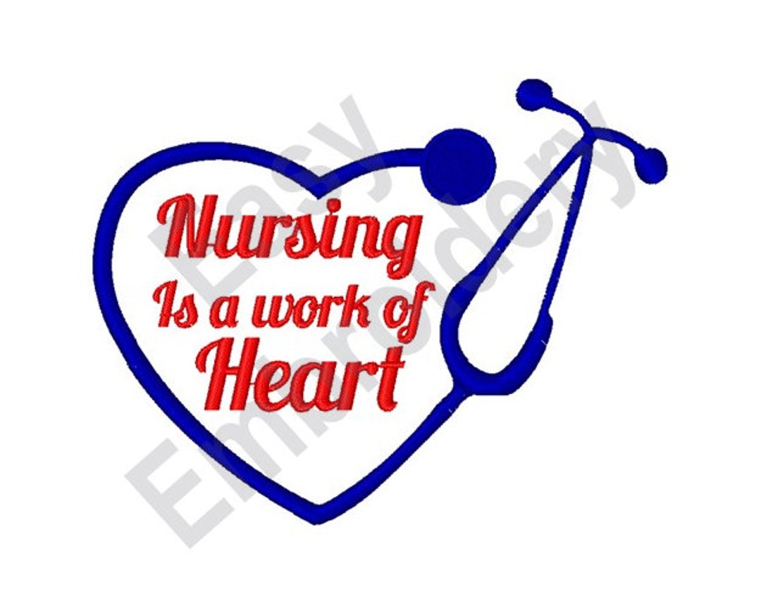 Nursing is Heart - Machine Embroidery Design, Nurse Embroidery - Etsy