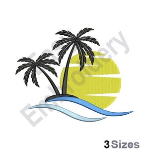 Palm Trees - Machine Embroidery Design - 3 Sizes - Etsy