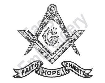 Masonic Symbol - Machine Embroidery Design - 3 Sizes - Etsy