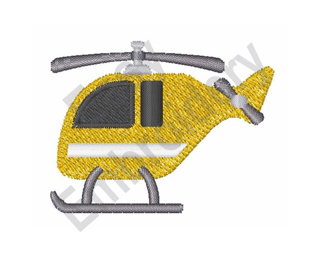 Helicopter - Machine Embroidery Design - Etsy