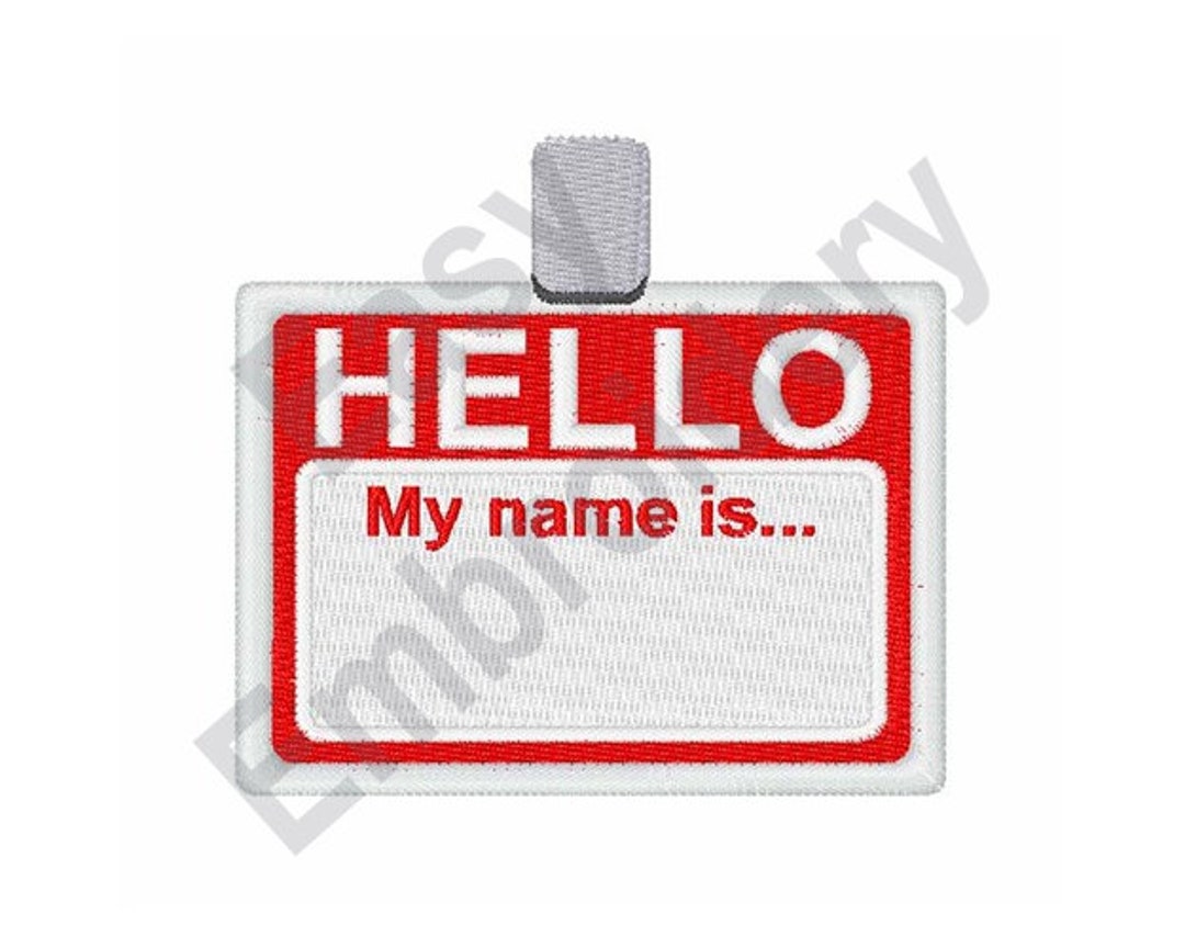 Name Badge - Machine Embroidery Design - Etsy