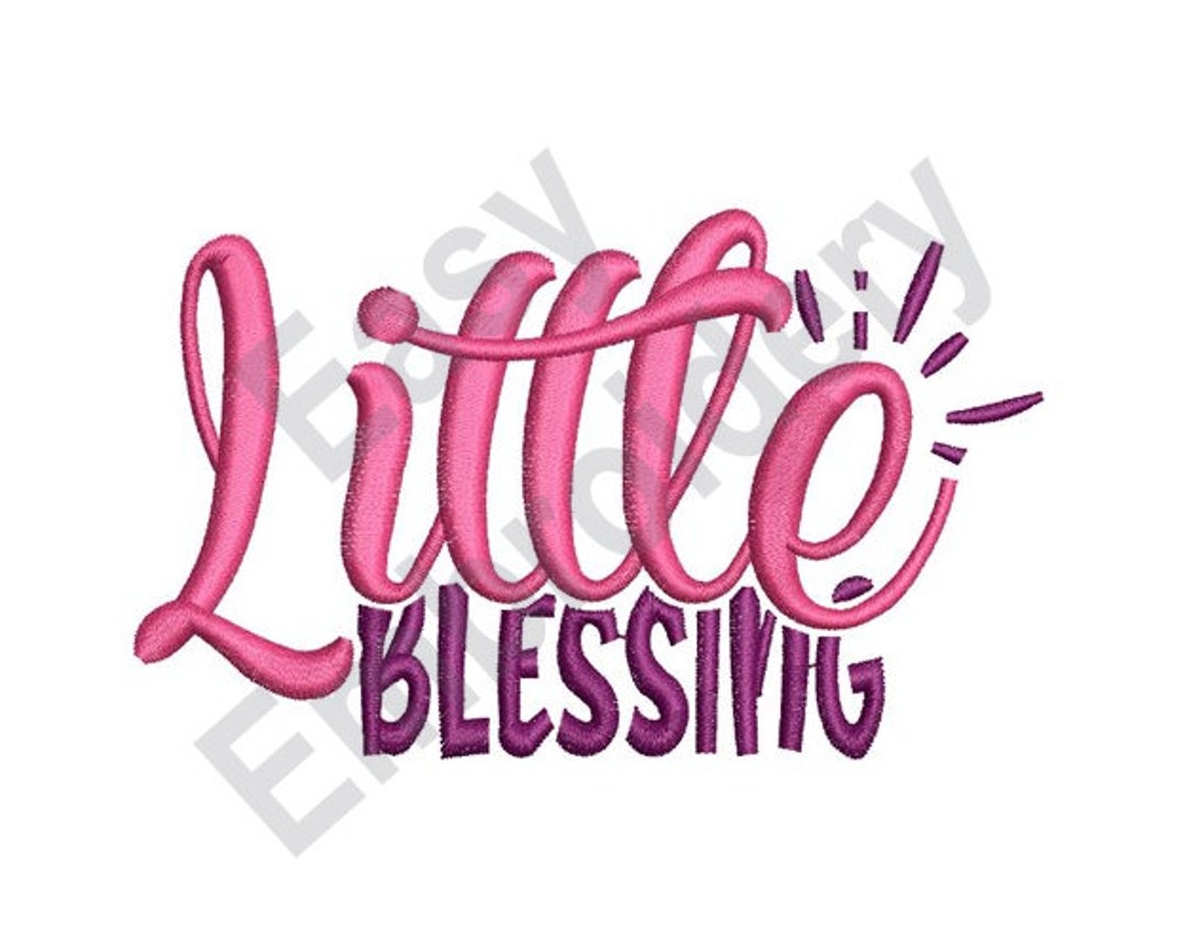 Little Blessing - Machine Embroidery Design - Etsy