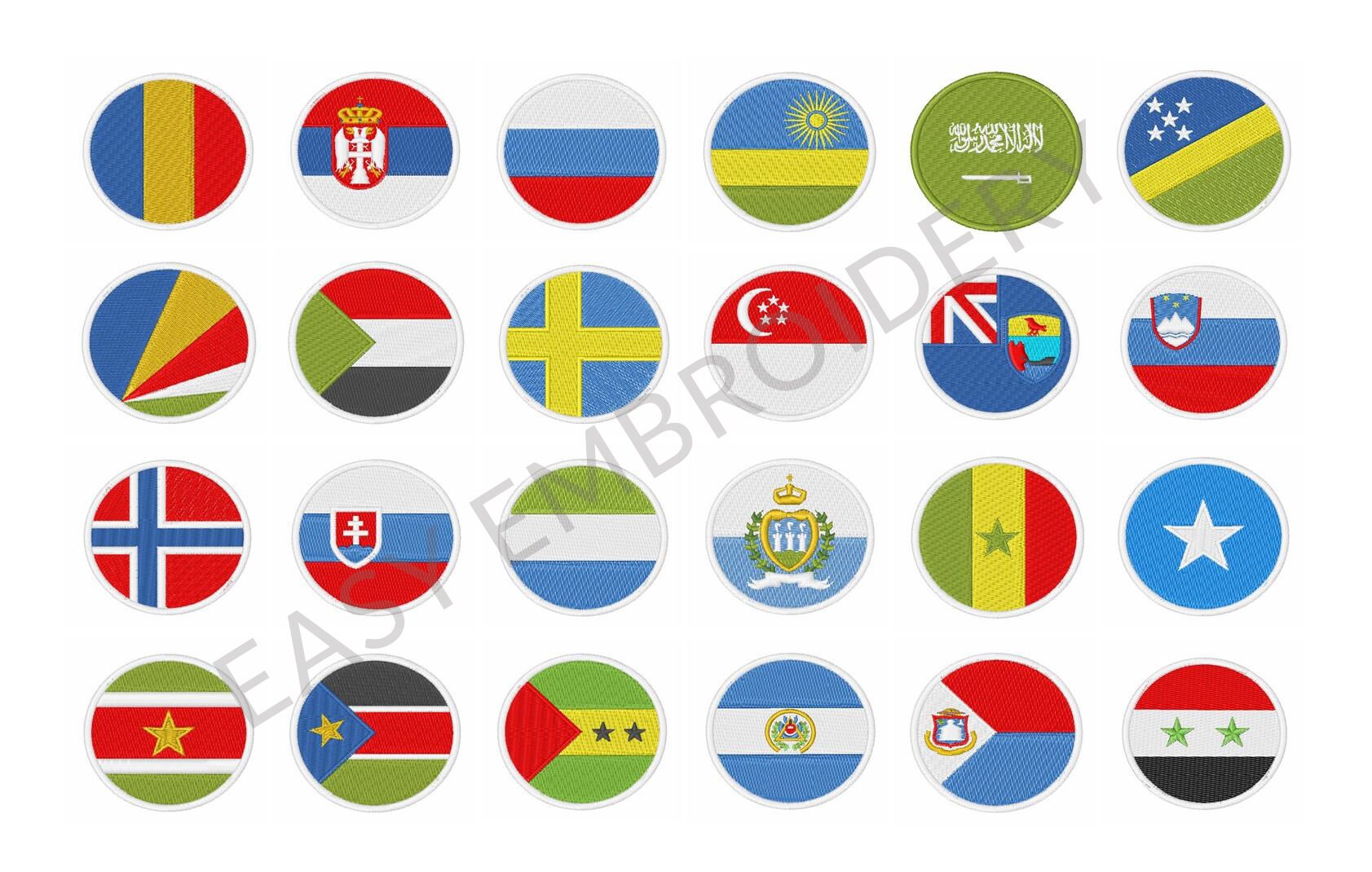 Flags Embroidery Designs Set - 254 Flag Embroidery Designs Bundle - Etsy UK