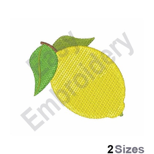 Lemon Embroidery Design 5 Sizes Instant Download - Etsy