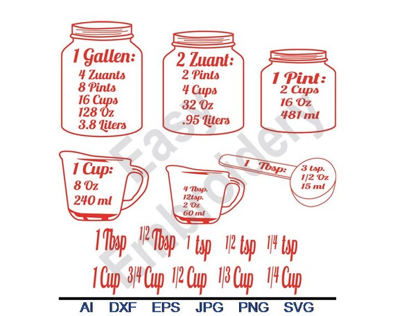 Measurements Svg Dxf Eps Png Jpg Vector Art Clipart | Etsy