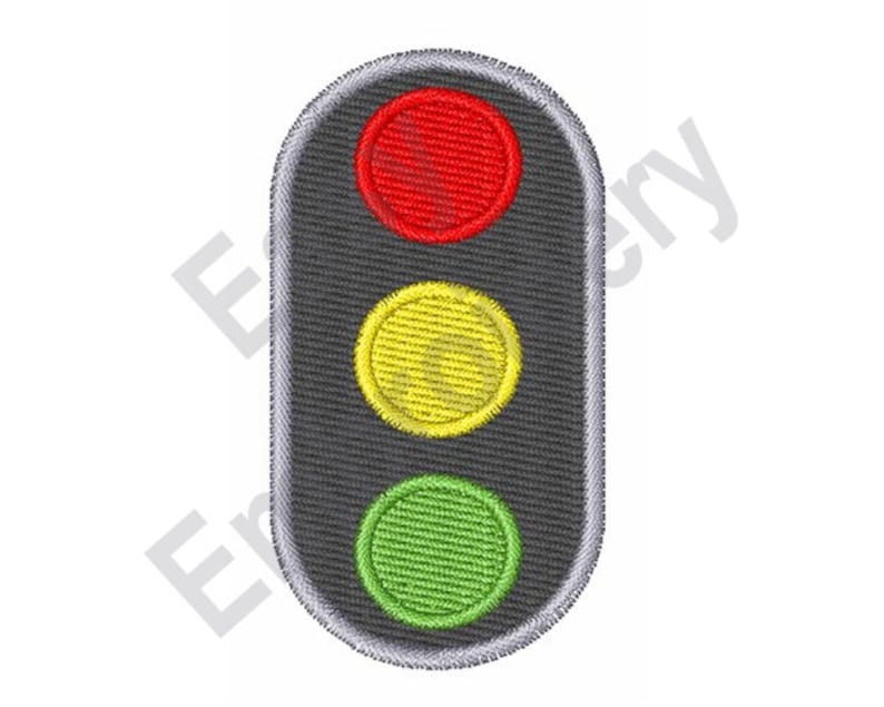 Traffic Light Machine Embroidery Design - Etsy