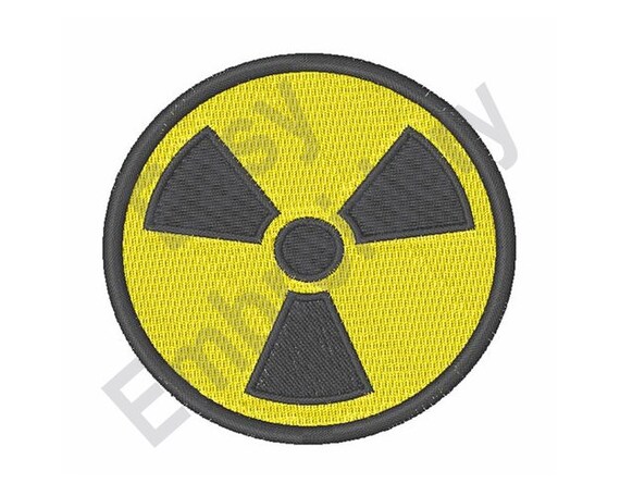 4 sizes Radiation warning patch embroidery design Radiation symbol ...