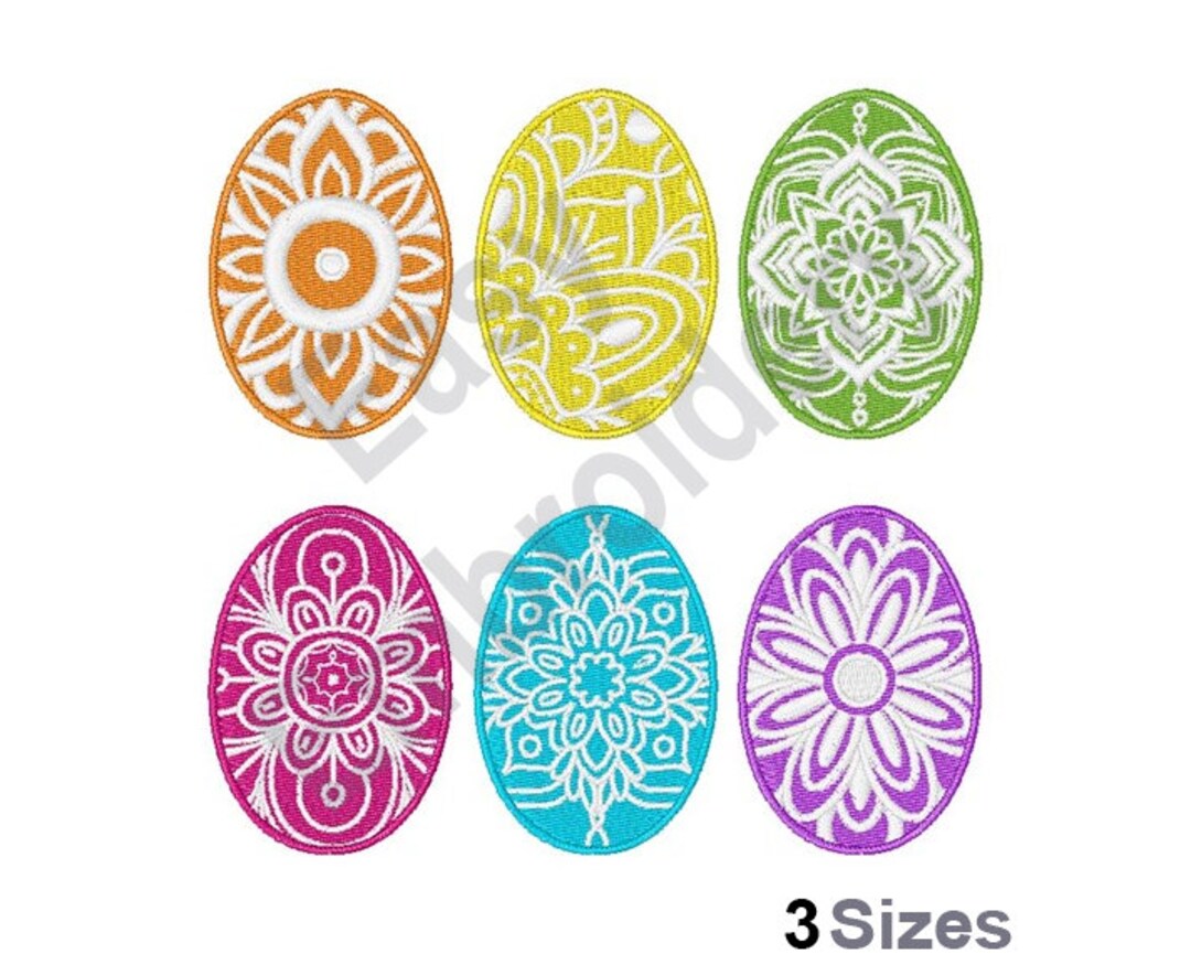 Easter Eggs - Machine Embroidery Design - Etsy