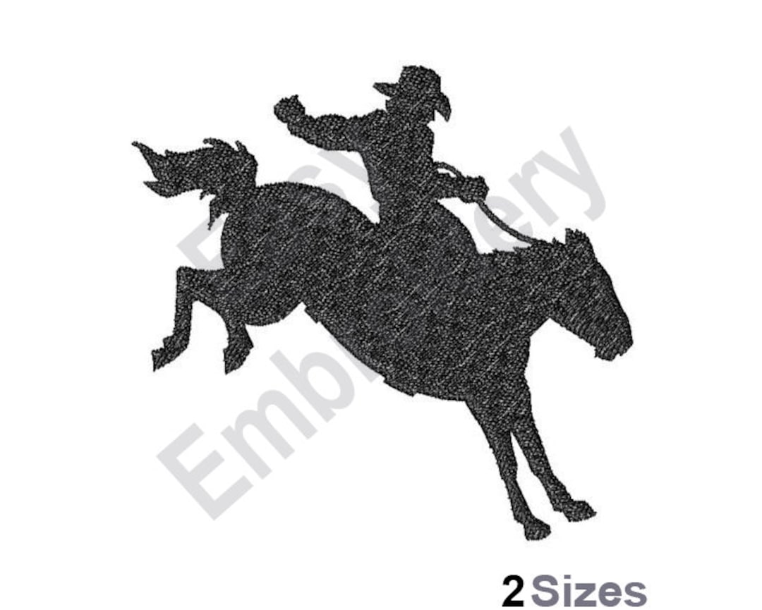 Rodeo Cowboy - Machine Embroidery Design - 2 Sizes - Etsy