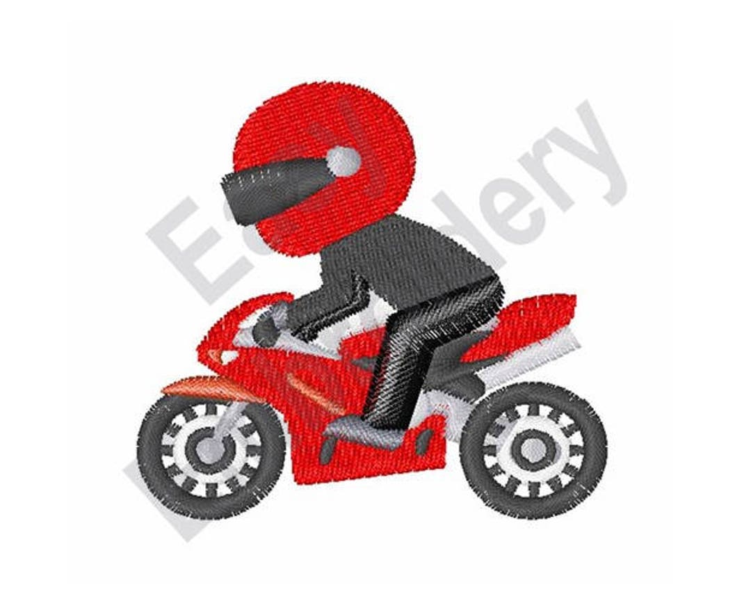 Motorcycle/riding Motorcycle - Machine Embroidery Design - Etsy