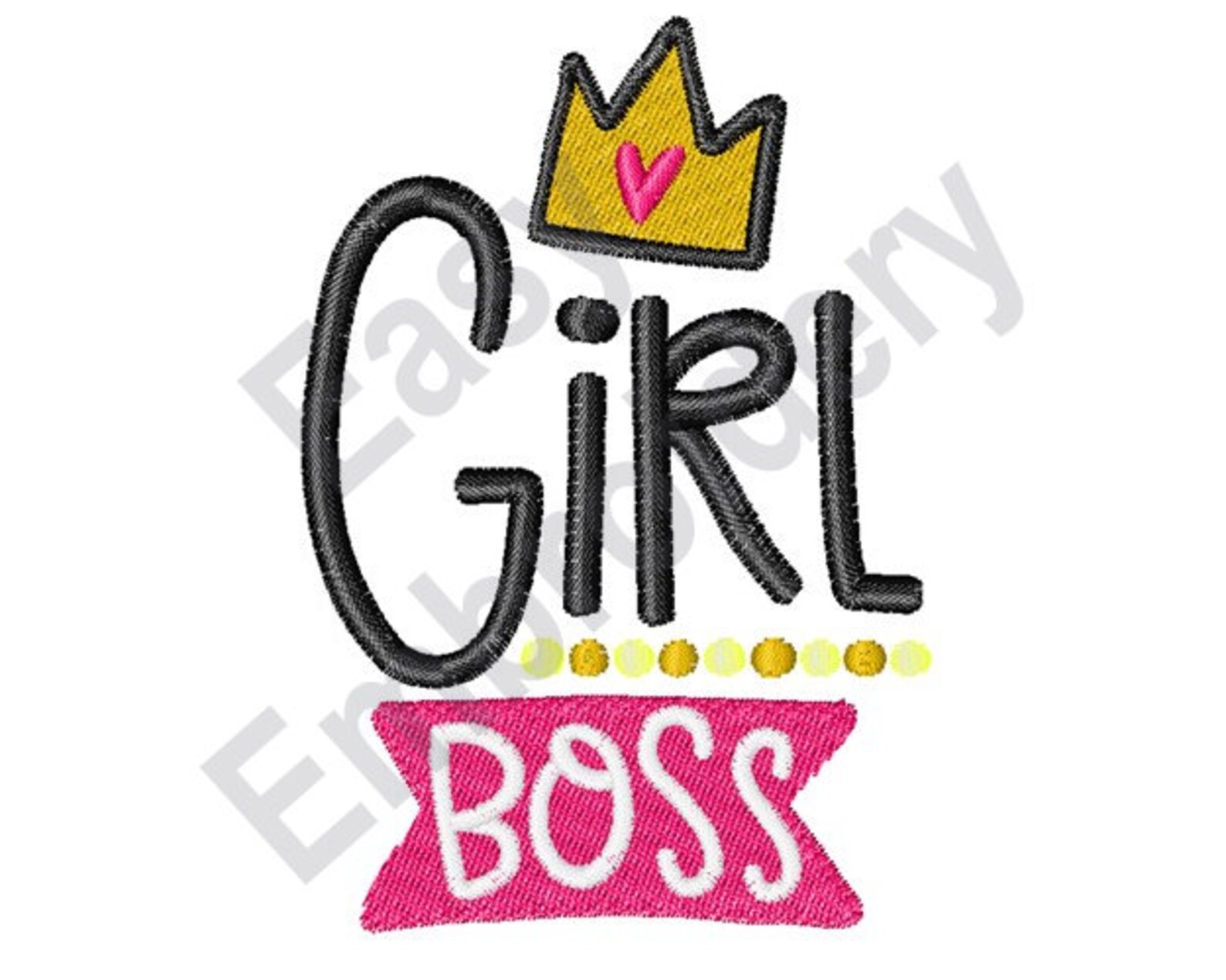 Girl Boss Machine Embroidery Design - Etsy
