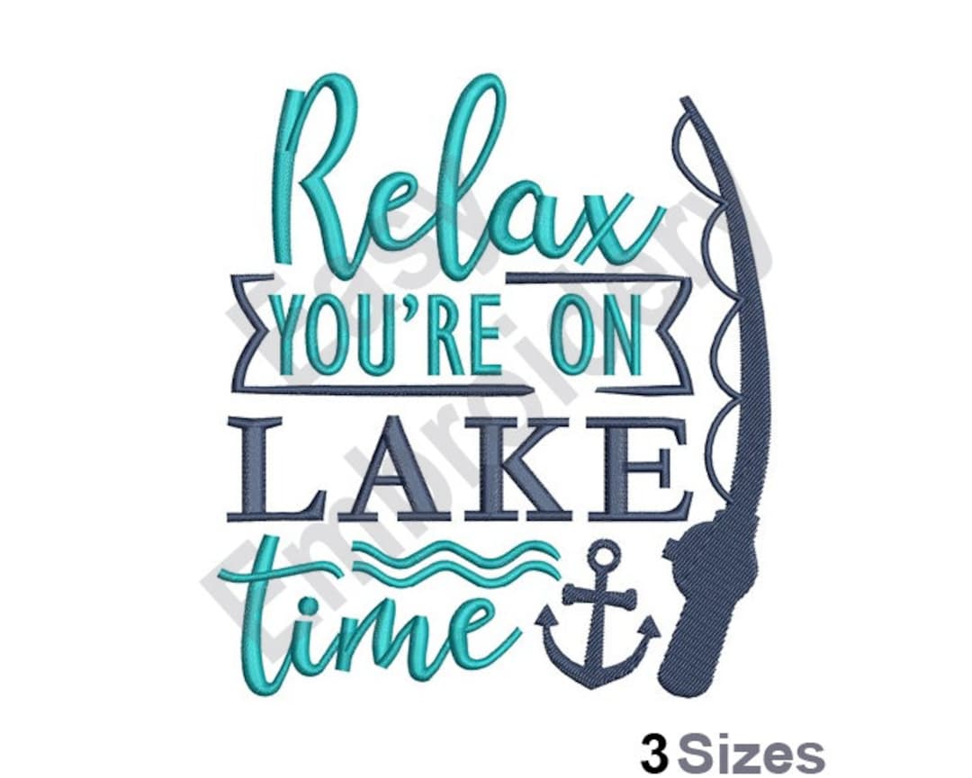 On Lake Time - Machine Embroidery Design - Etsy