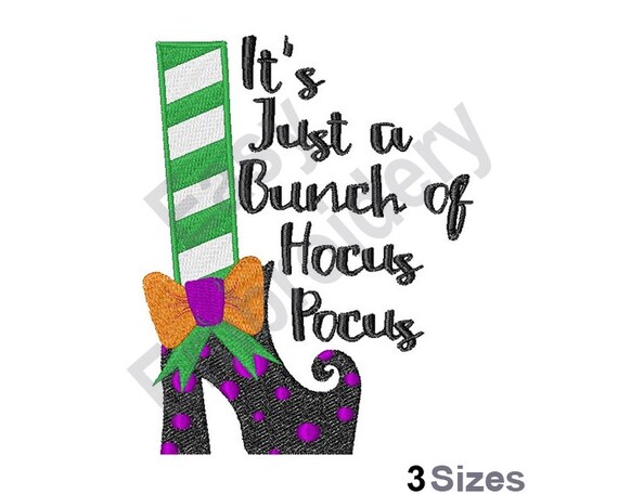 Hocus Pocus Machine Embroidery Design Halloween Embroidery | Etsy