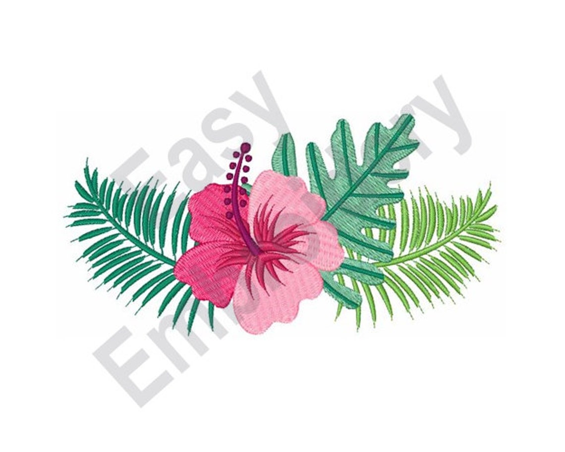 Hibiscus Flower - Machine Embroidery Design - Etsy