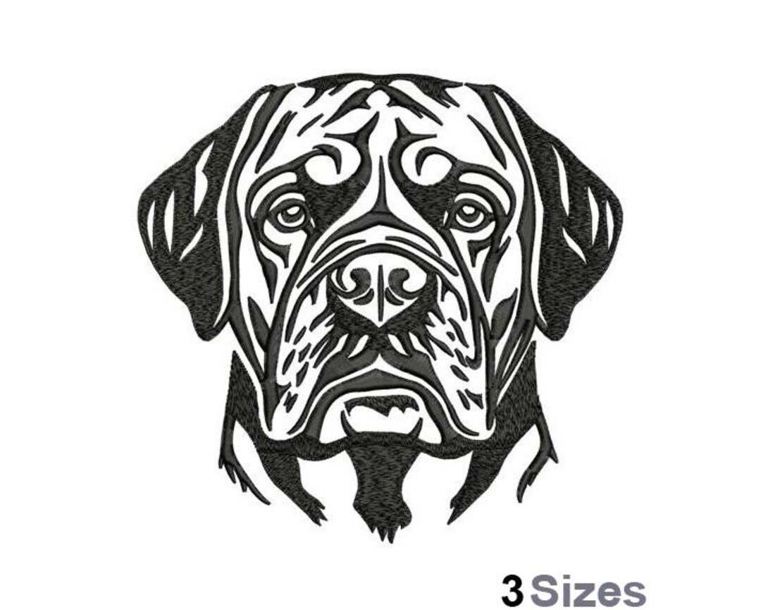 Mastiff - Machine Embroidery Design - 3 Sizes - Etsy