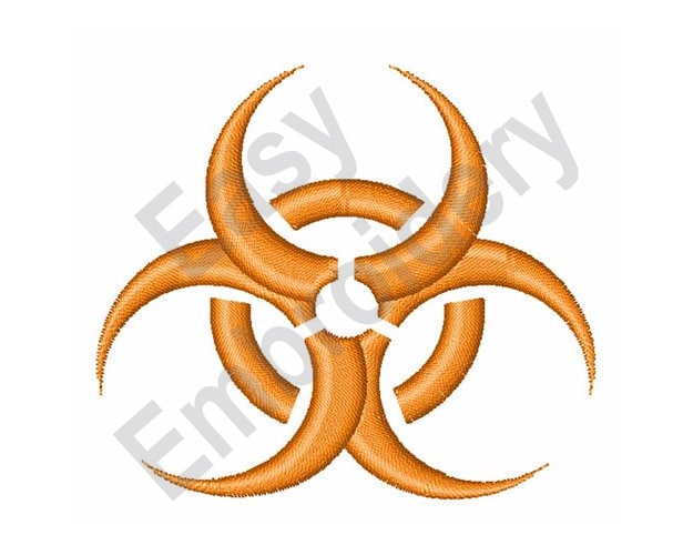 Biohazard Symbol Machine Embroidery Design | Etsy