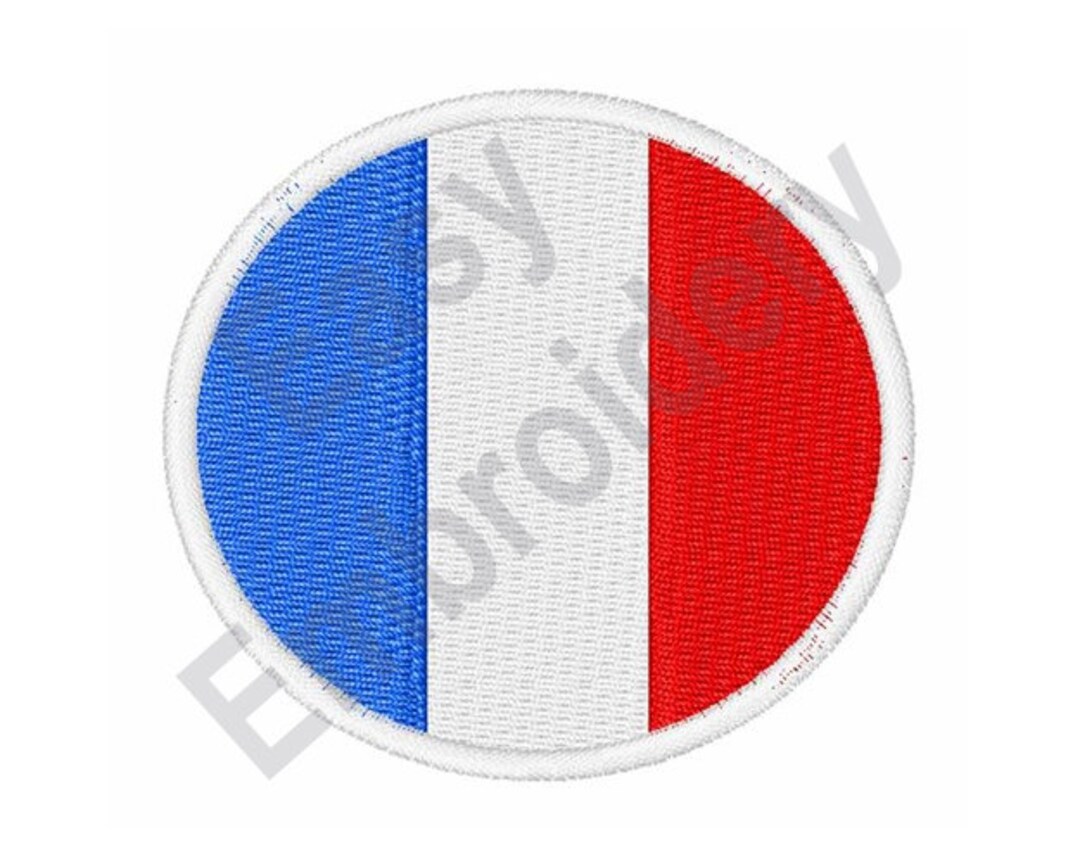France Flag Machine Embroidery Design - Etsy