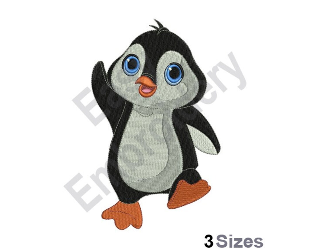 Penguin - Machine Embroidery Design - Etsy