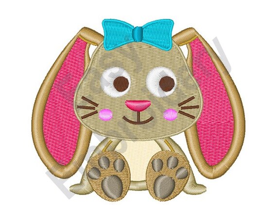 Bunny Rabbit Machine Embroidery Design Easter Embroidery | Etsy
