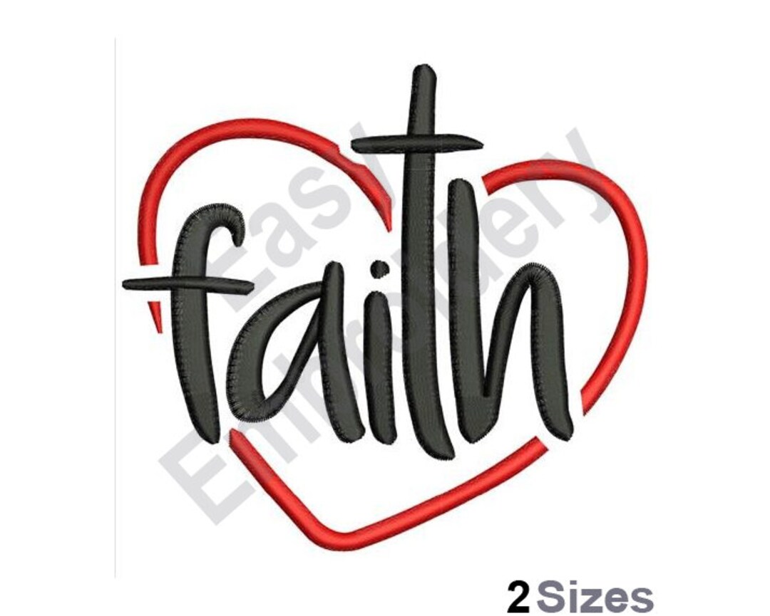 Faith - Machine Embroidery Design - 2 Sizes - Etsy