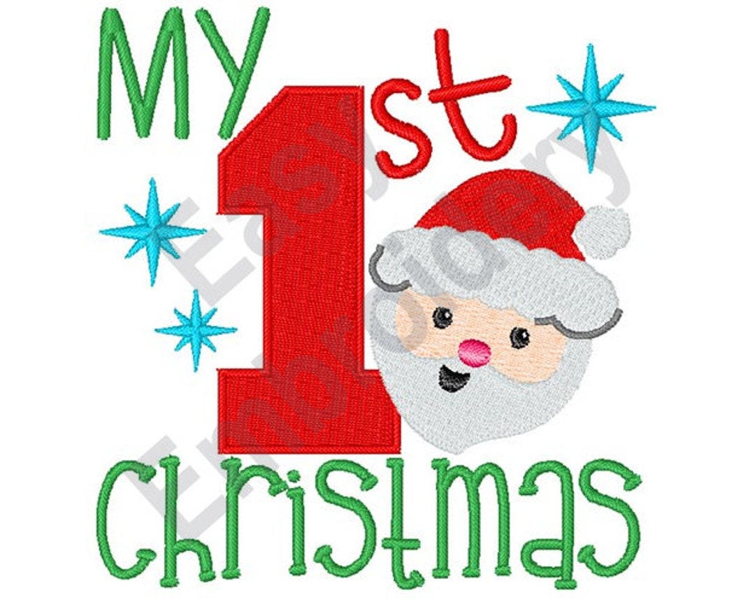 My First Christmas - Machine Embroidery Design - Etsy