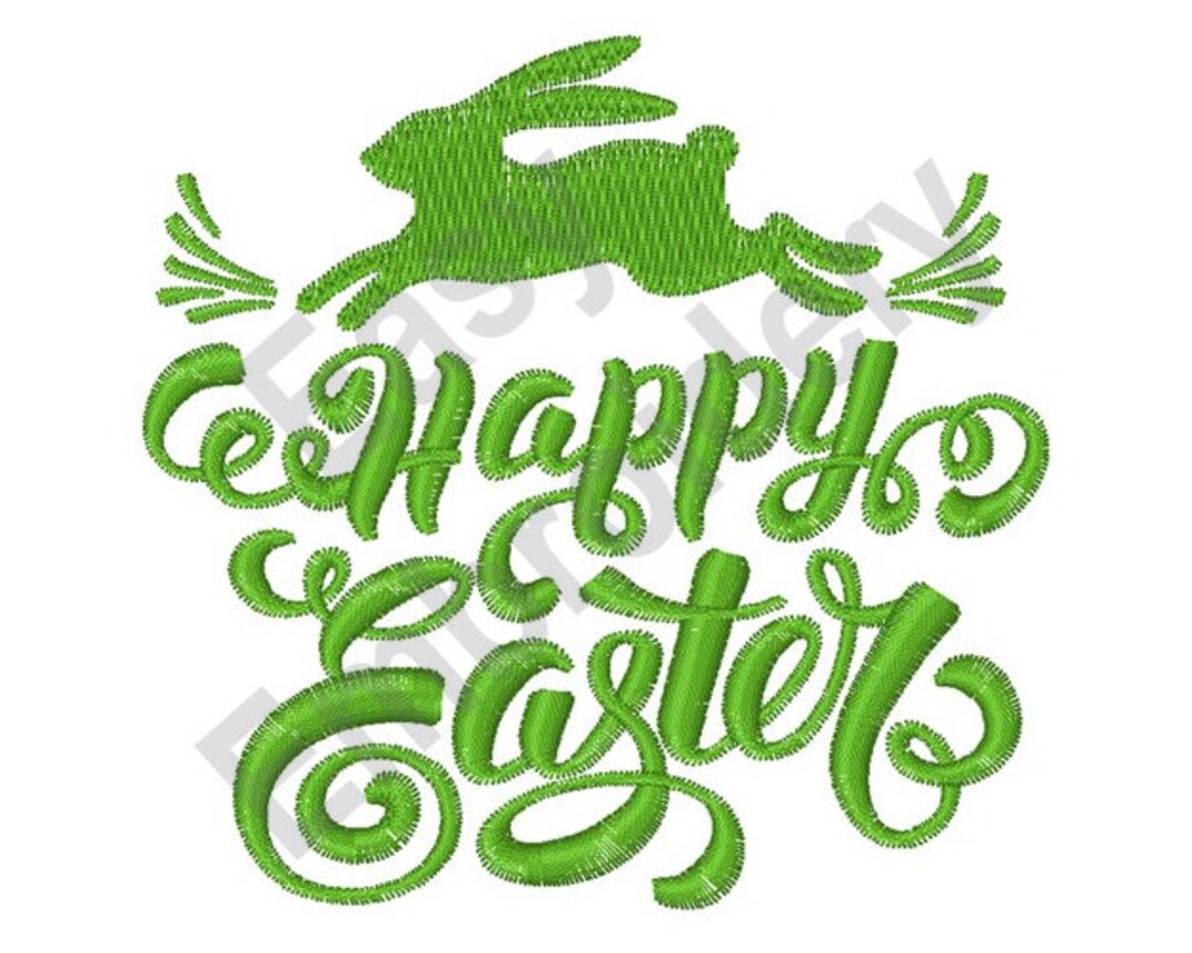 Happy Easter - Machine Embroidery Design - Etsy