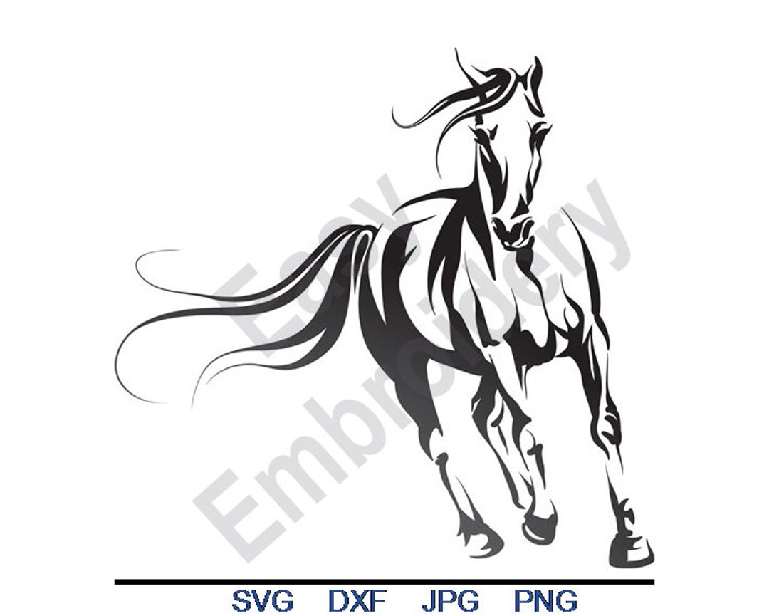 Stallion Horse - Svg, Dxf, Eps, Png, Jpg, Vector Art, Clipart, Cut File ...