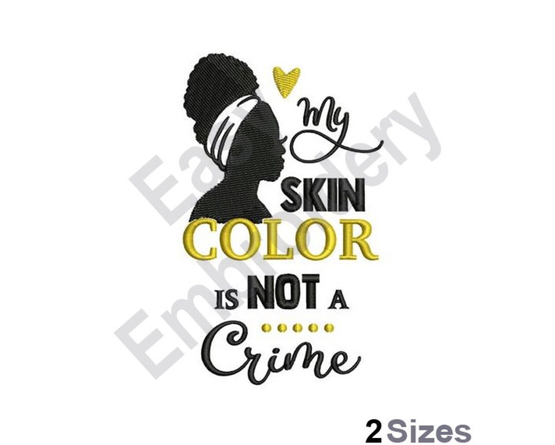 My Skin Color - Machine Embroidery Design - 2 Sizes - Etsy